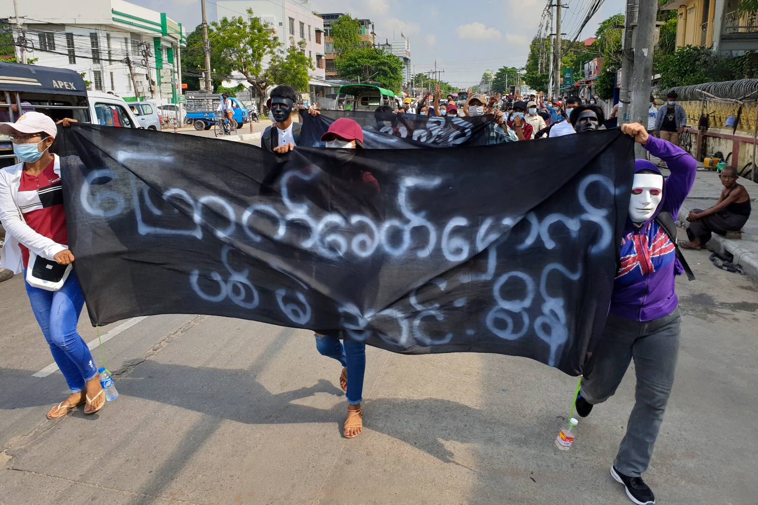 Bomb blasts, flash protests as Myanmar enters fourth month of military ...